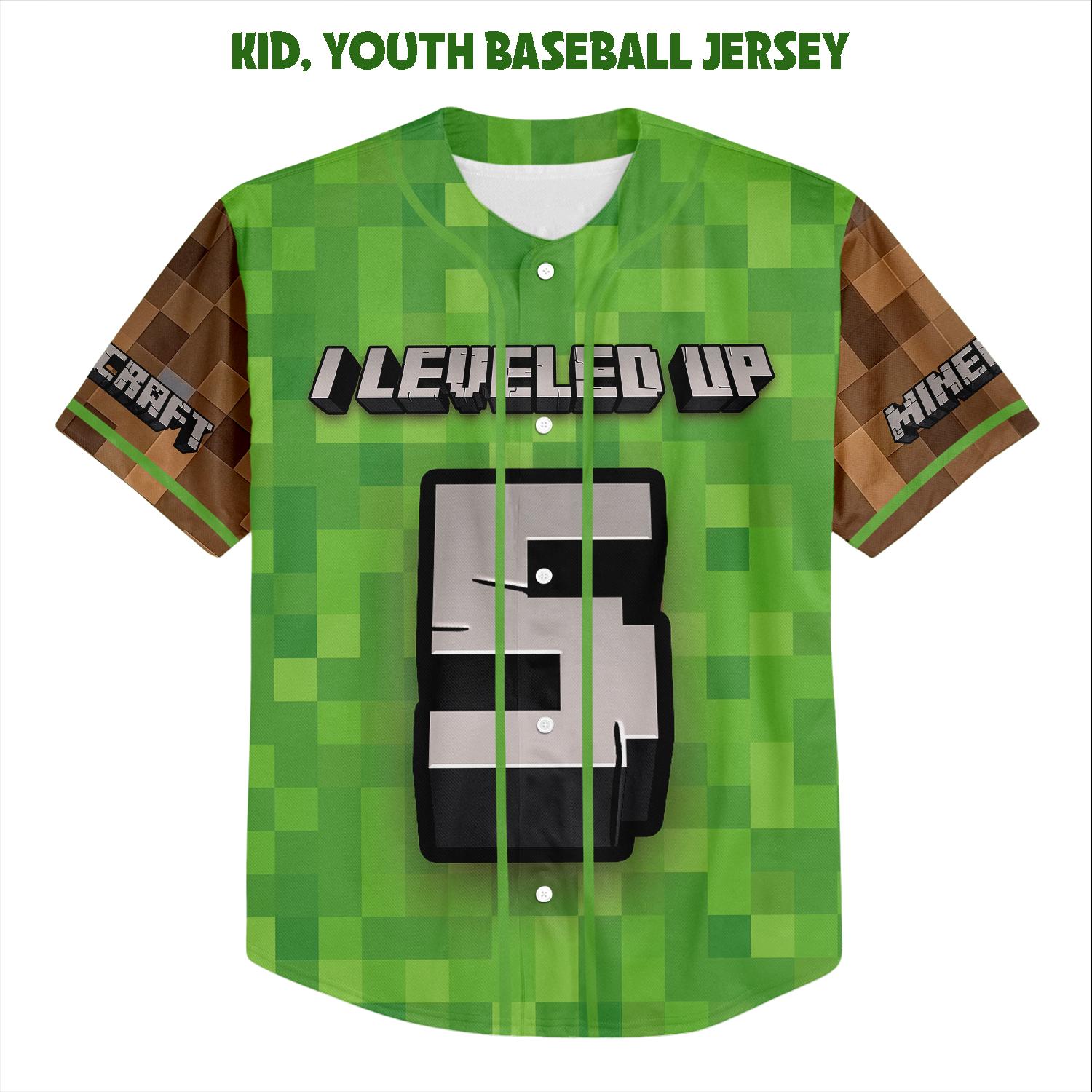Personalized Creeper Birthday Boy Jersey, Minecraft Boy Birthday Jersey ...