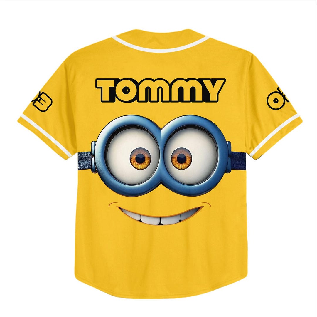 Customized Minion Birthday Jersey, Minion Birthday Jersey, Custom ...