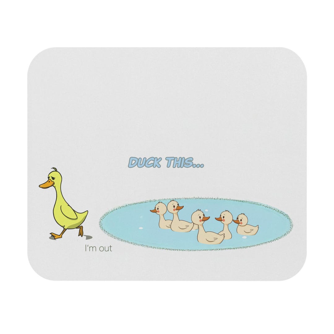 Quirky Duck Themed Mouse Pad, Perfect Gift for Animal Lovers, Fun ...