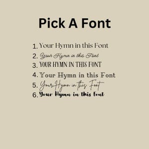 Custom Hymn Digital Wall Art Poster Gift - Etsy