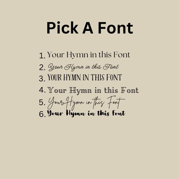 Custom Hymn Digital Wall Art Poster Gift - Etsy