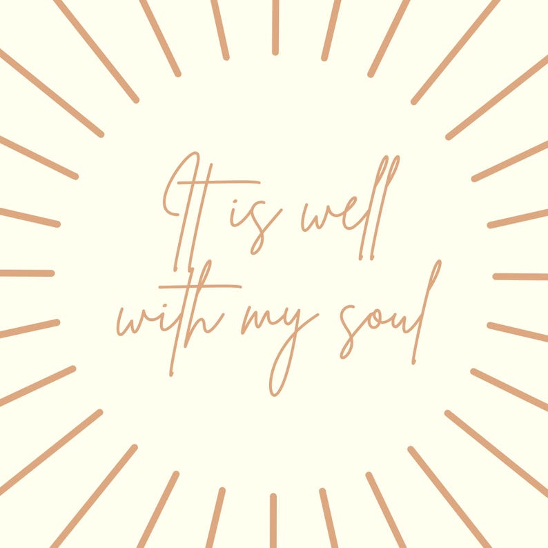 It is Well Wall Art, Printable, Christian, Hymn, Word Art, Download ...