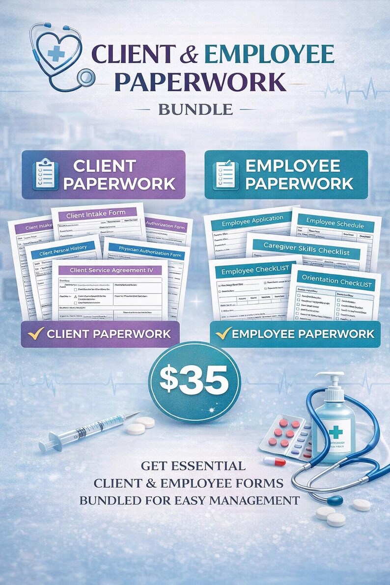 Non-medical Homecare Client & Employee Paperwork Bundle - Etsy