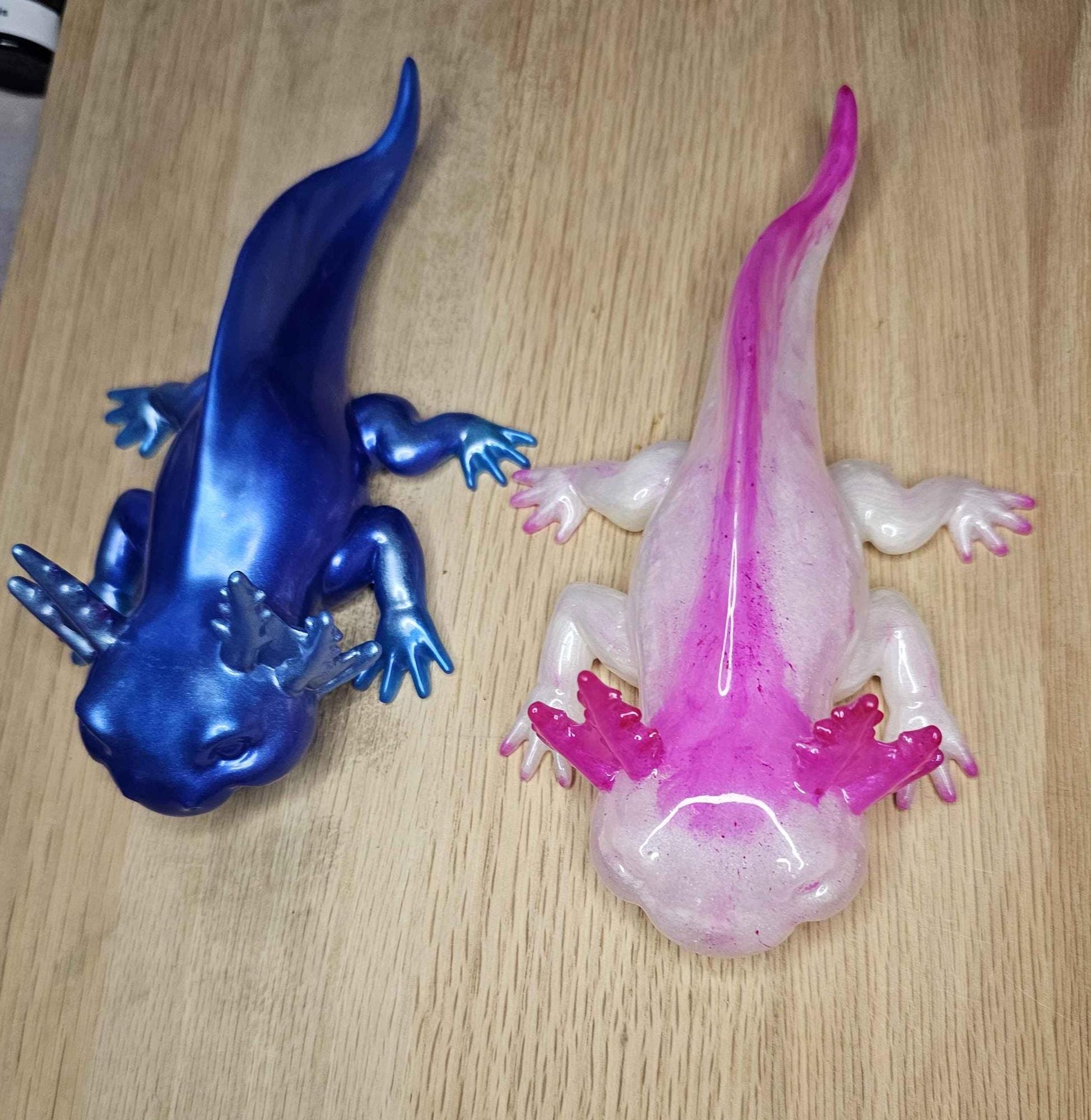 Large Custom Resin Axolotl Figurine – Adorable 3D Desk Decor, Unique ...