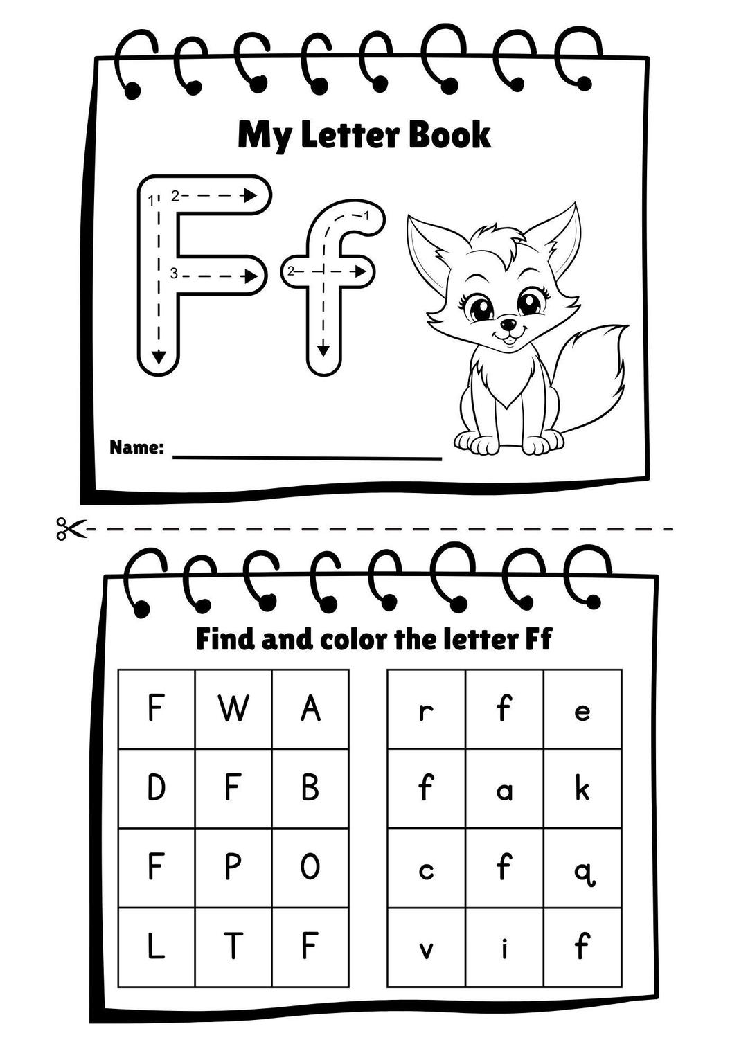 Letter F Book - Etsy