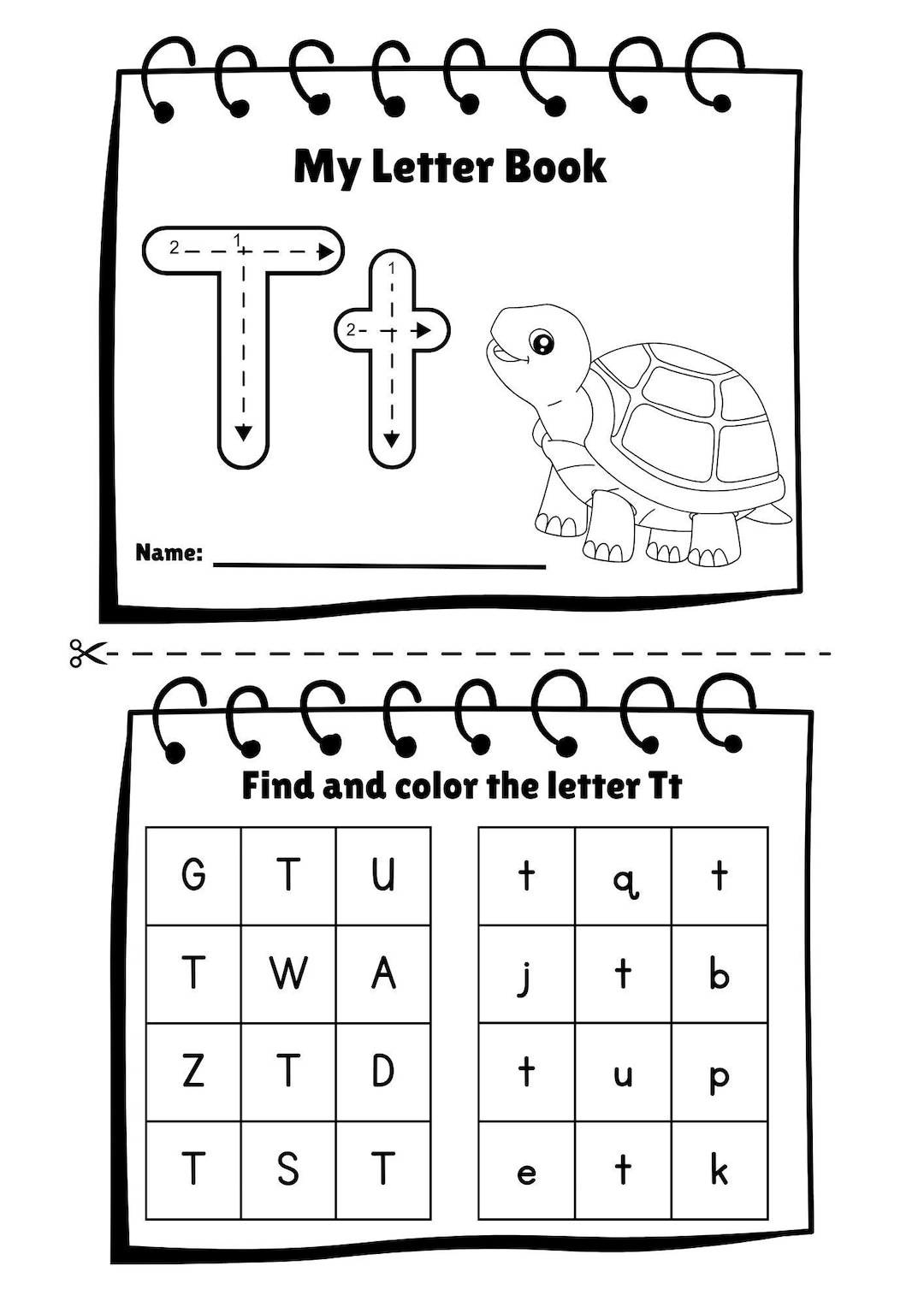 Letter T Book - Etsy