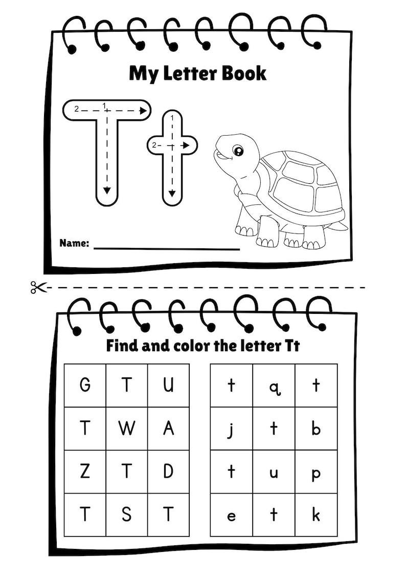 Letter T Book - Etsy