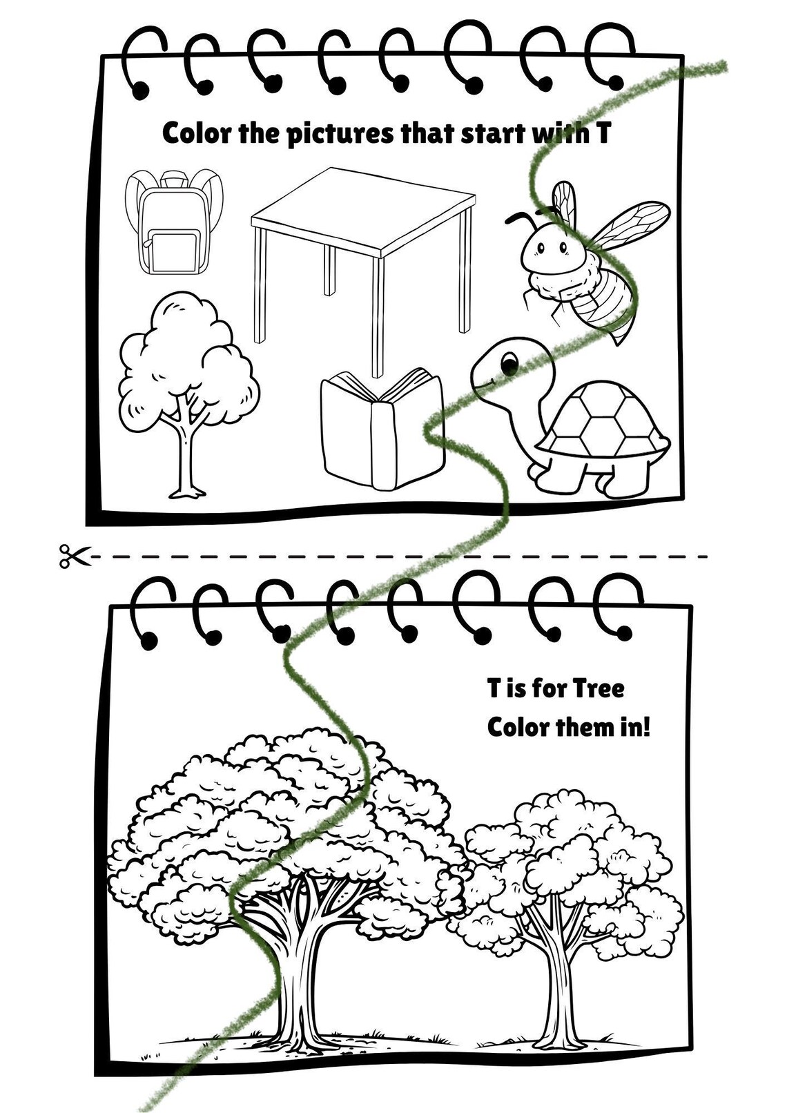 Letter T Book - Etsy