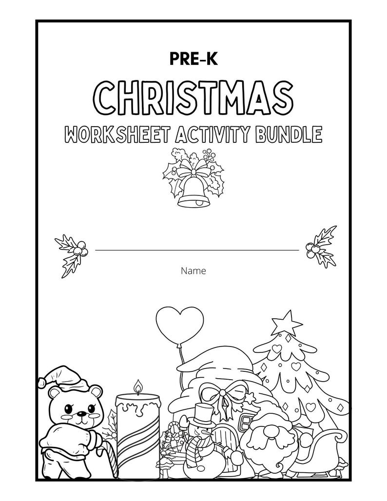 Pre K Christmas Worksheet Bundle - Etsy