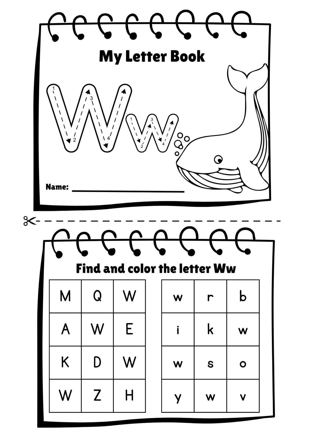 Letter W Book - Etsy