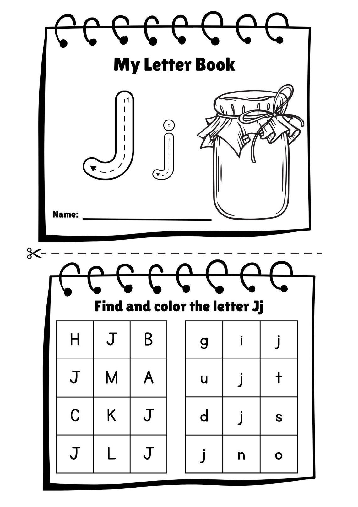 Letter J Book - Etsy