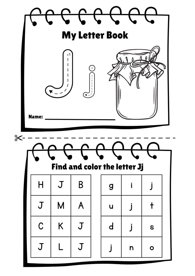 Letter J Book - Etsy