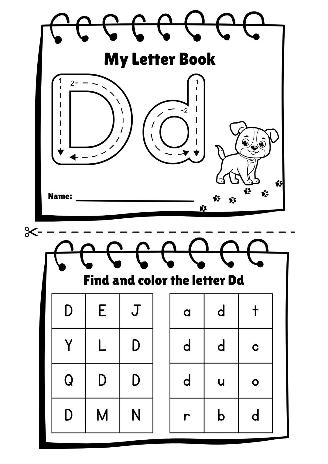 Letter D Book - Etsy