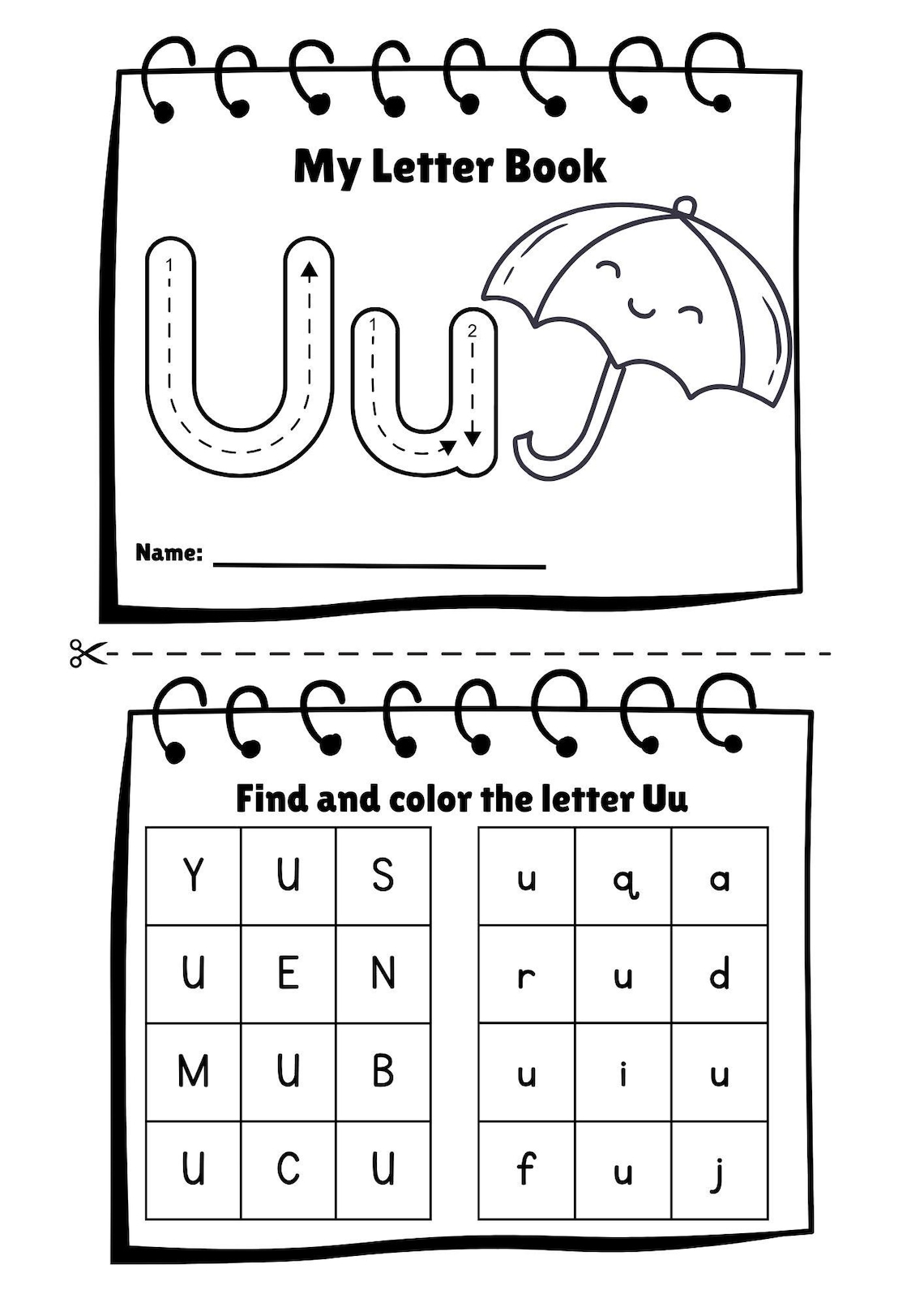 Letter U Book - Etsy