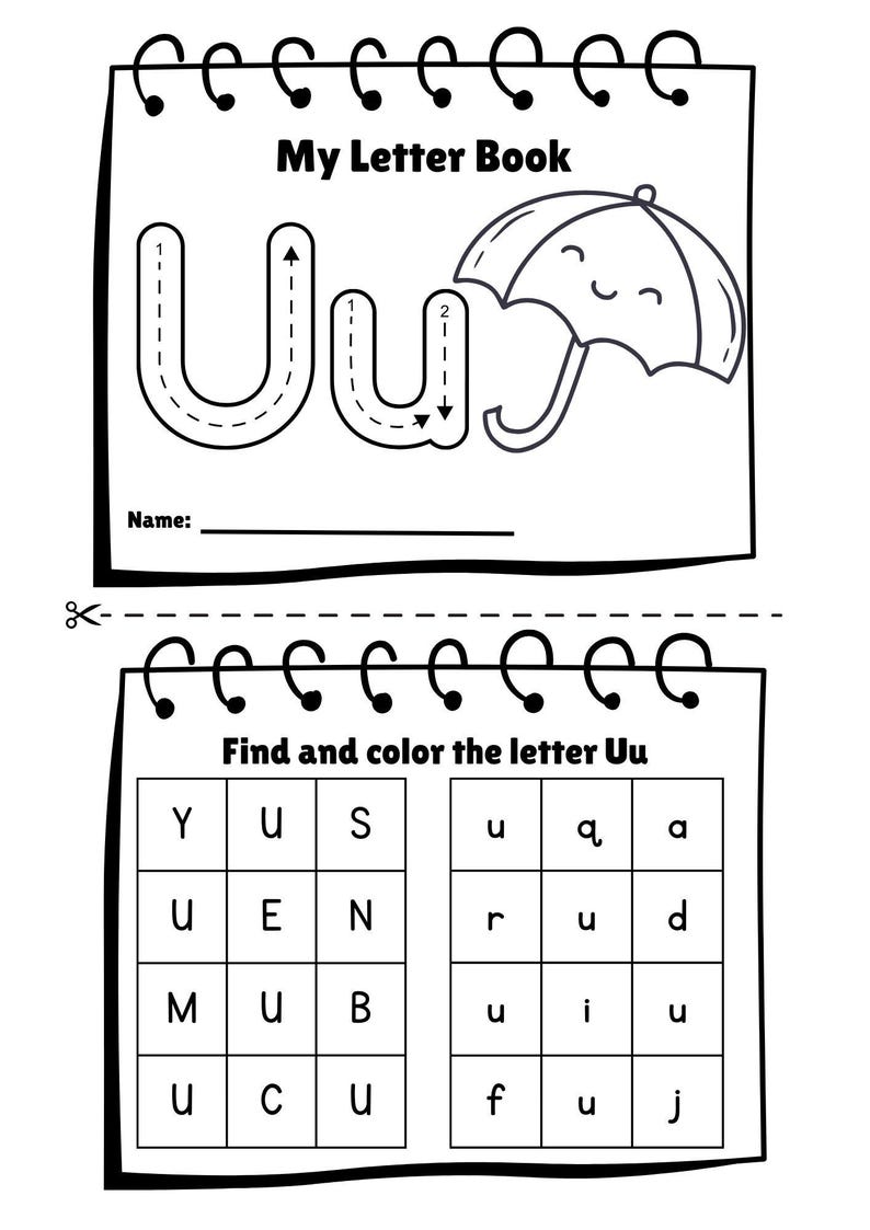 Letter U Book - Etsy