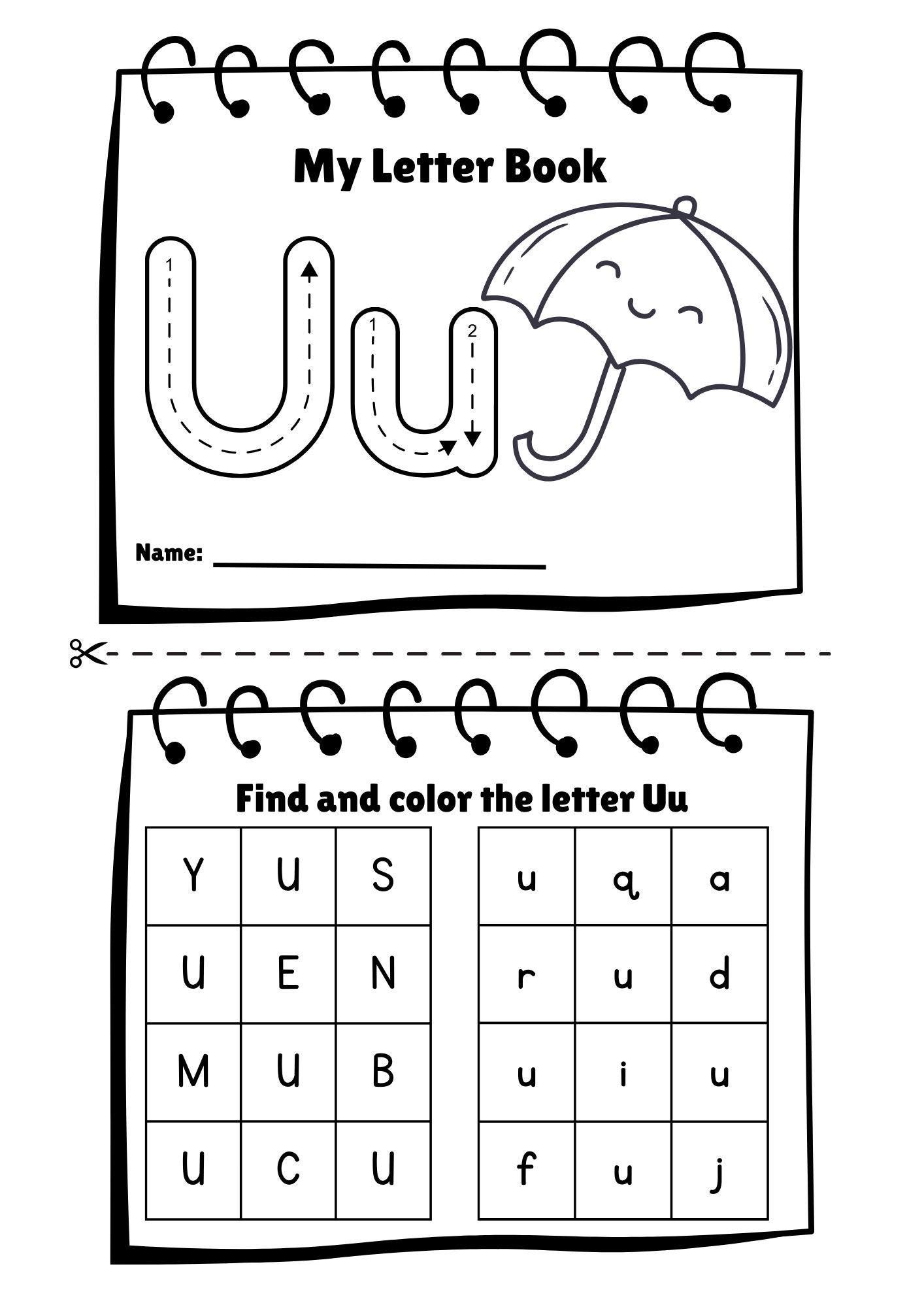 Letter U Book - Etsy