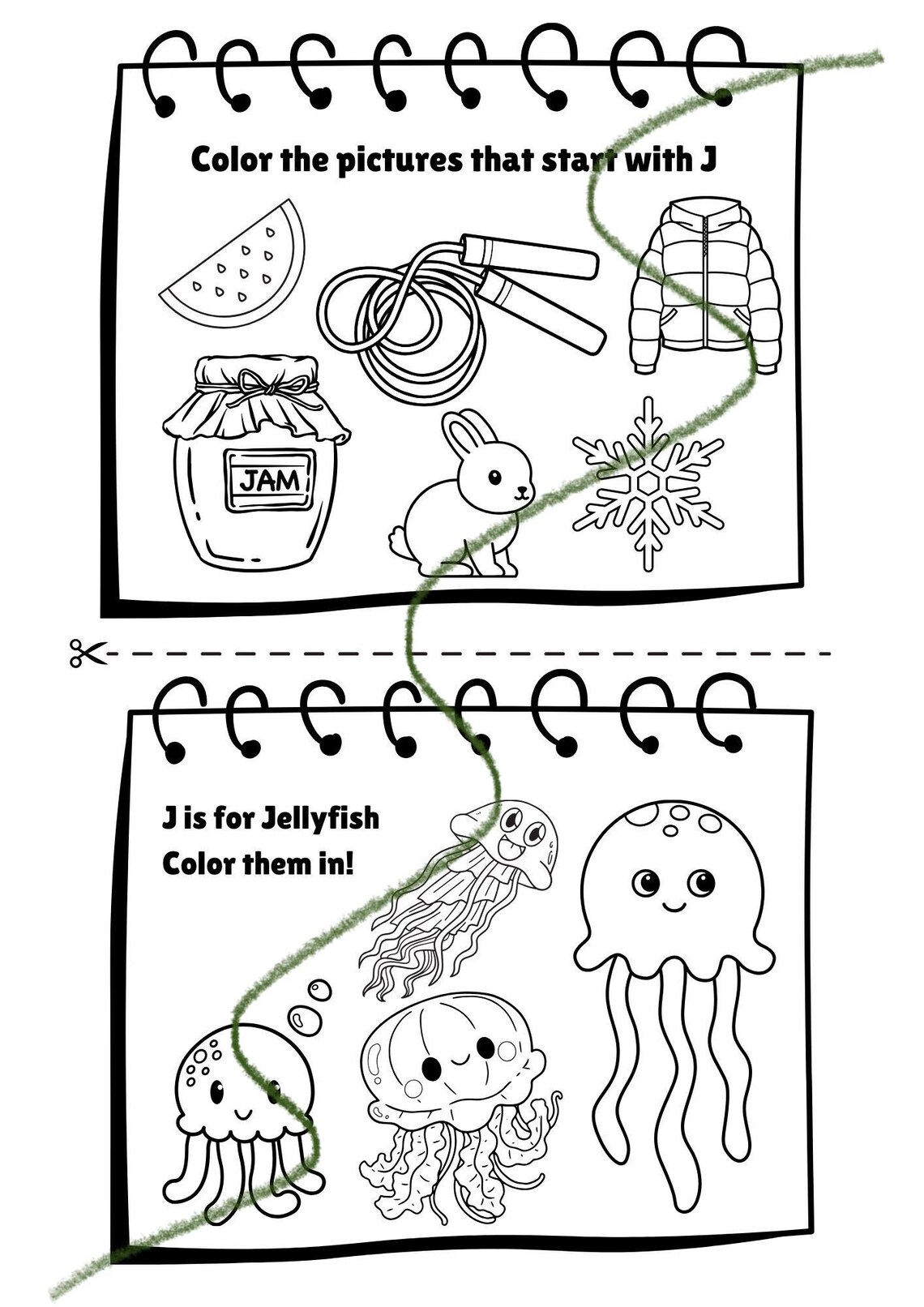 Letter J Book - Etsy