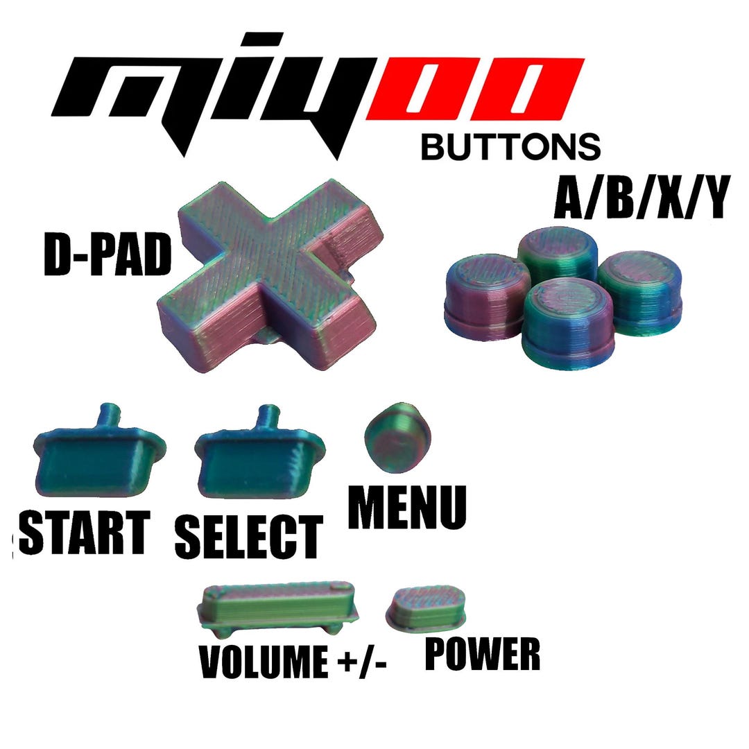 Miyoo Mini Plus Button Set (rainbow Chrome) - Etsy
