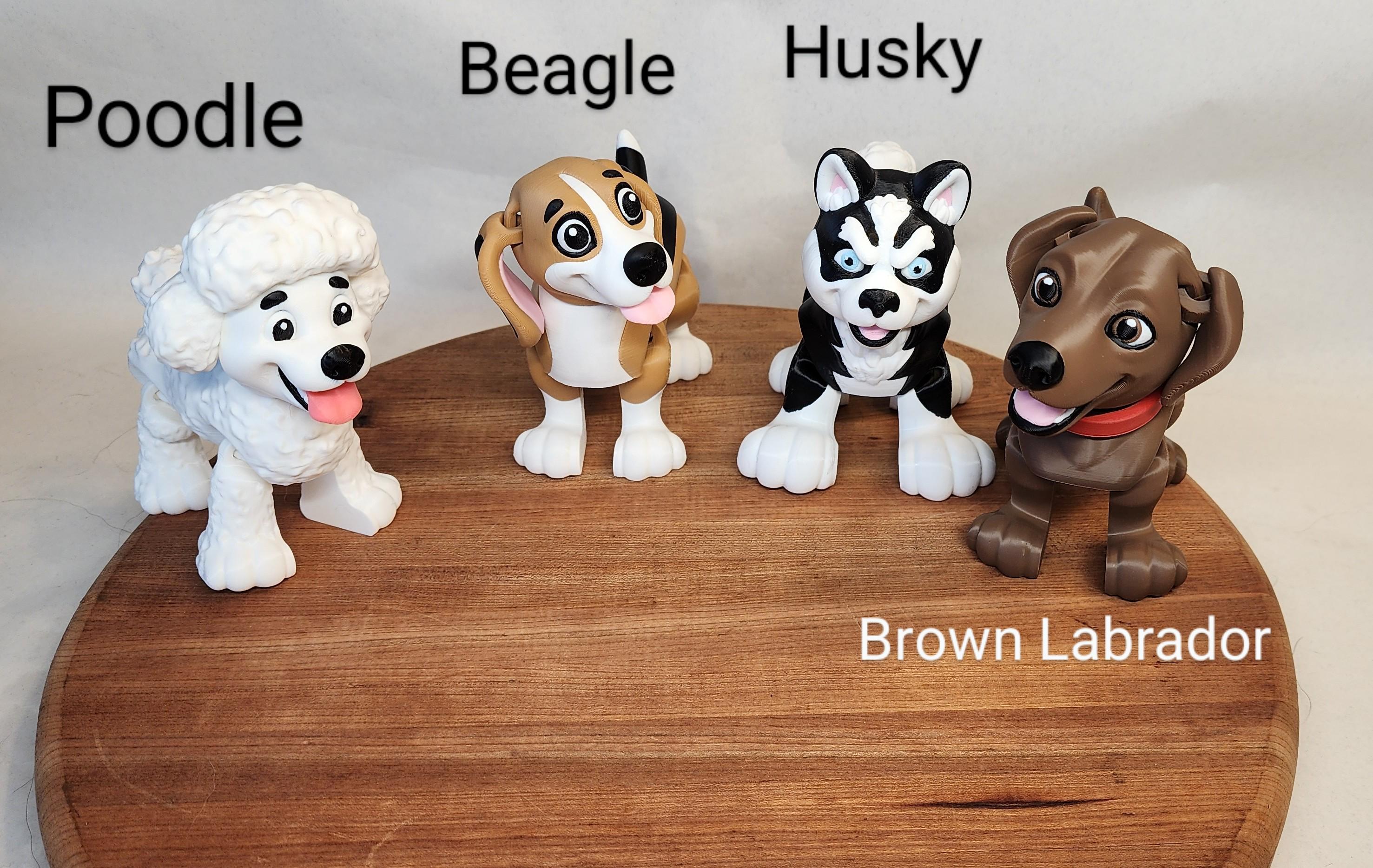 3D Printed Articulated Dogs - Etsy