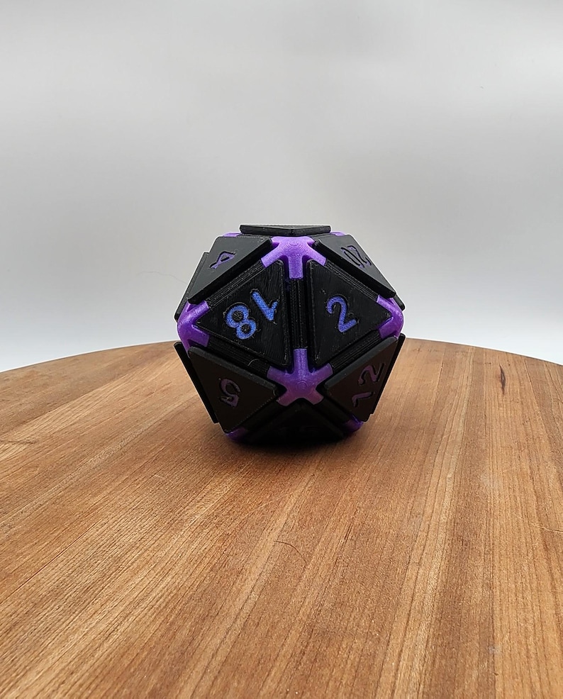 20-sided Dice/ D20 Clicker- DND- Board Games- 3D Printed - Etsy