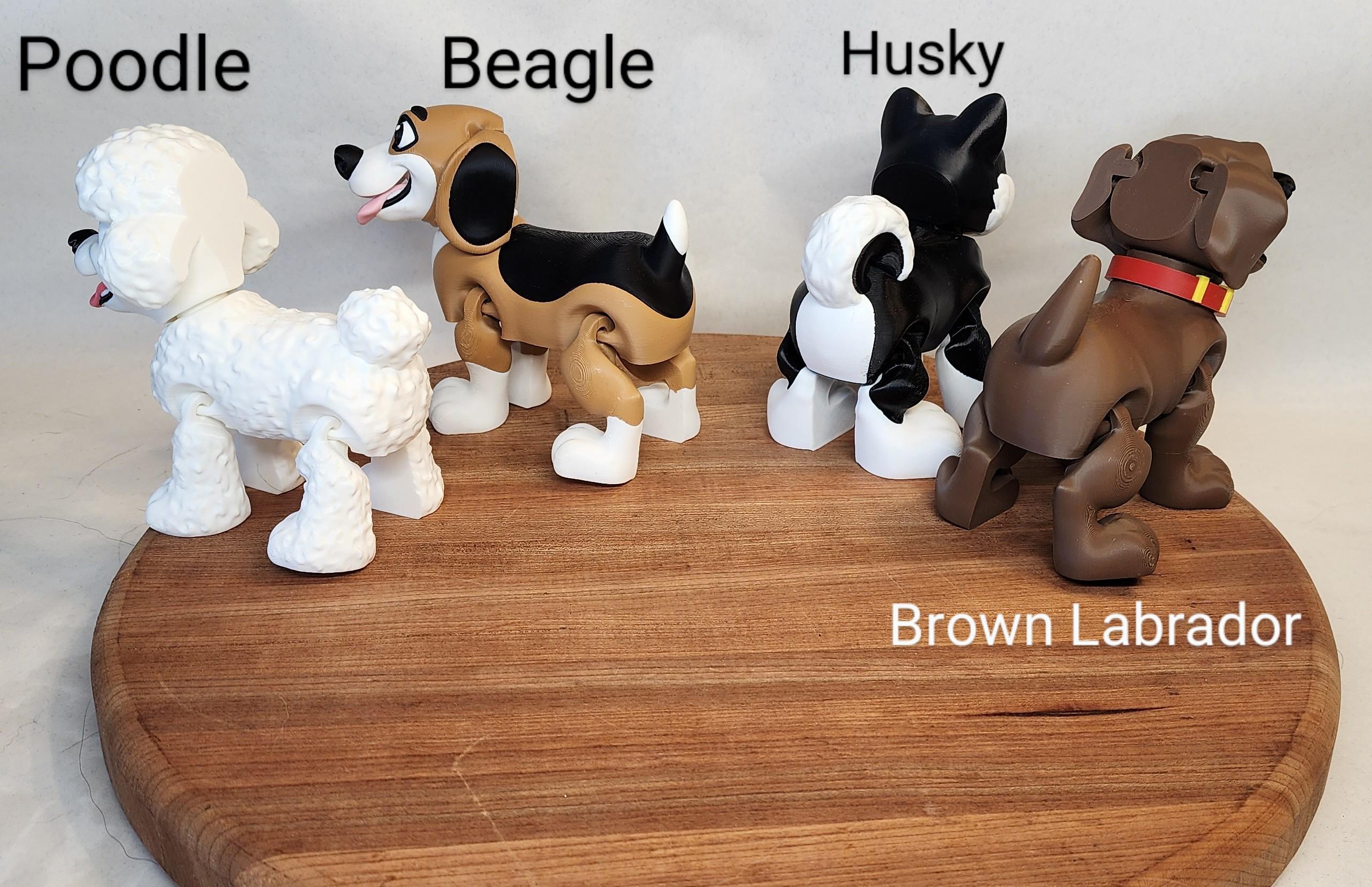 3D Printed Articulated Dogs - Etsy