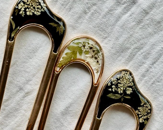 Pressed Flower Hair Pin |handmade Pressed Flower Hair Pins| Real Dried ...