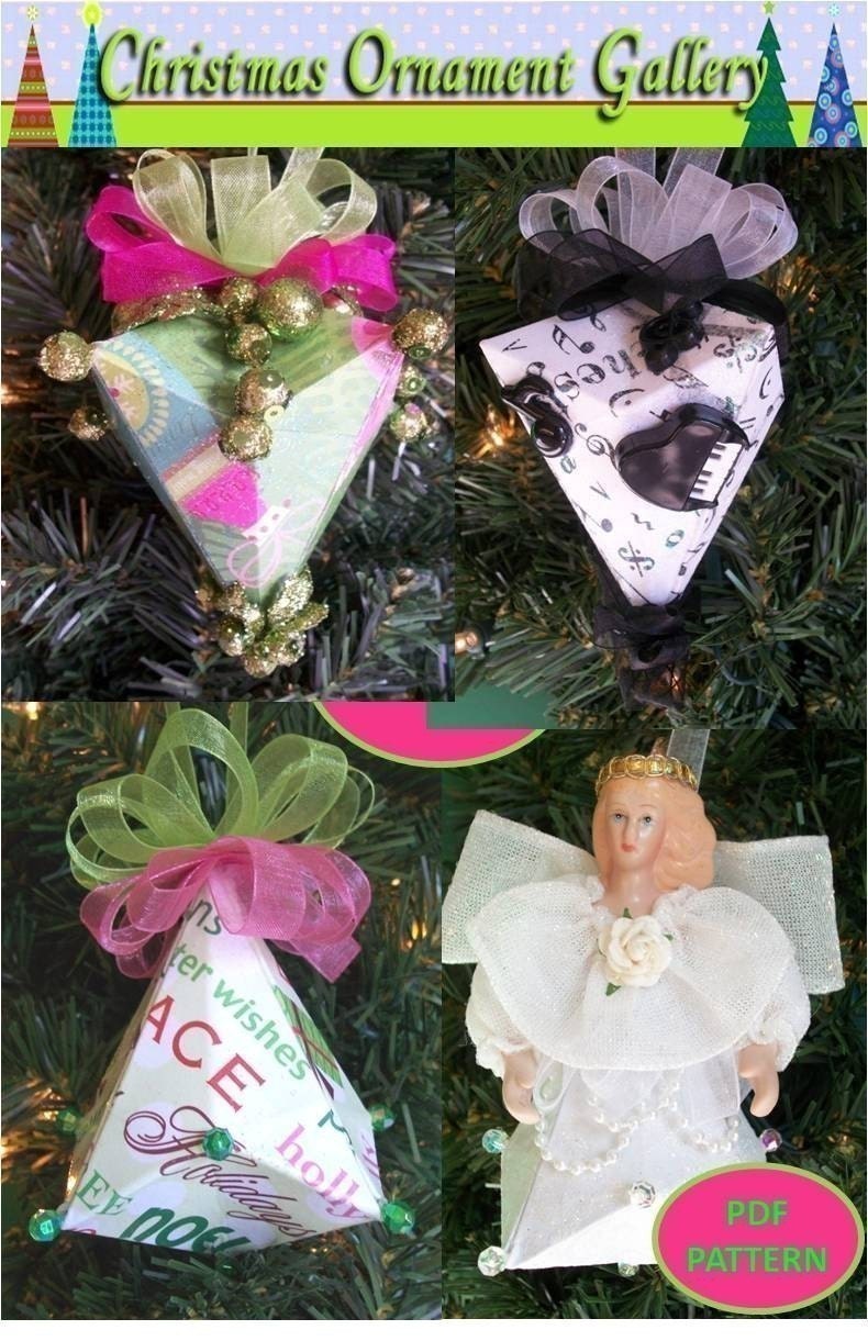 Christmas Ornament German Bell PDF Pattern Scrapbooking Papers Origami ...