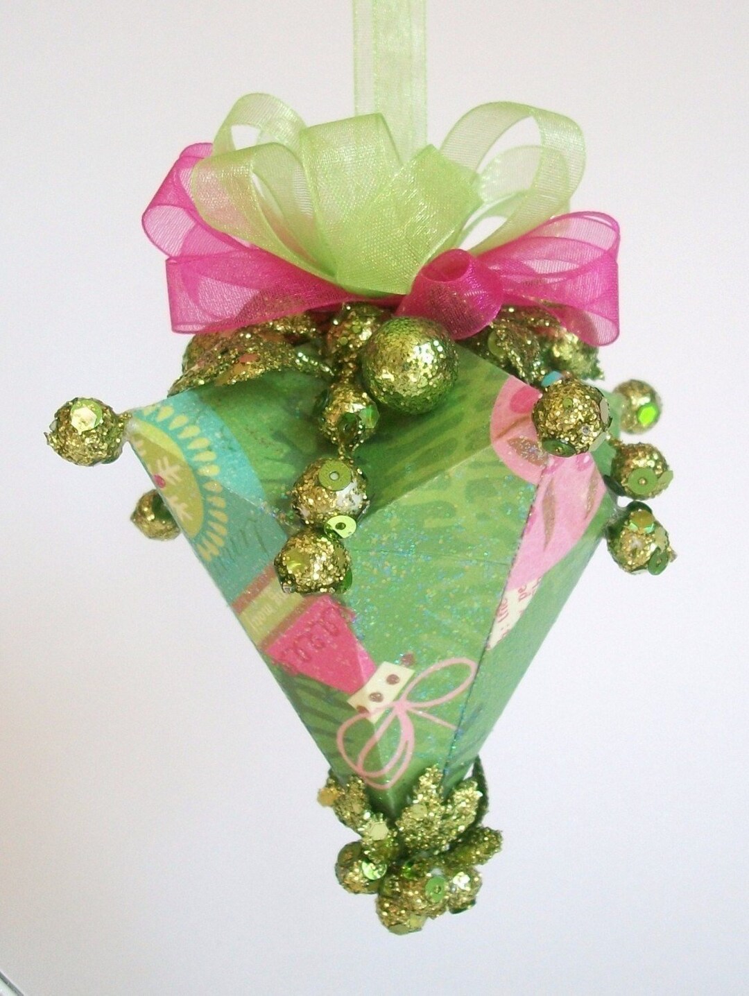 Christmas Ornament German Bell PDF Pattern Scrapbooking Papers Origami ...