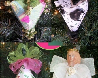 Christmas Ornament German Bell PDF Pattern Scrapbooking Papers Origami ...