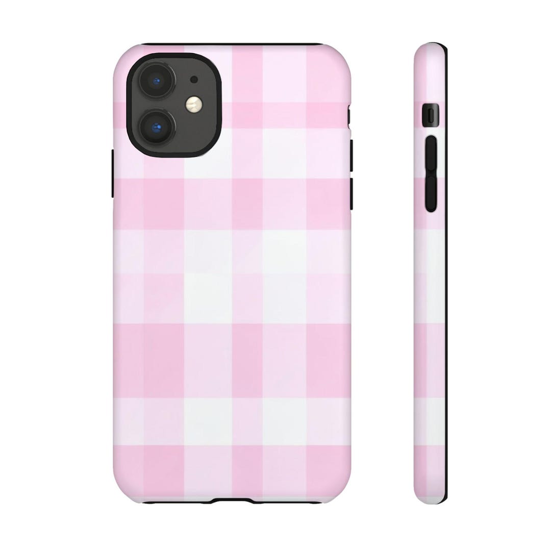 Pink Gingham Phone Case - Etsy