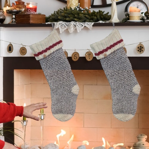 Crochet Christmas Stocking Pattern Polar Ridge Christmas | Etsy