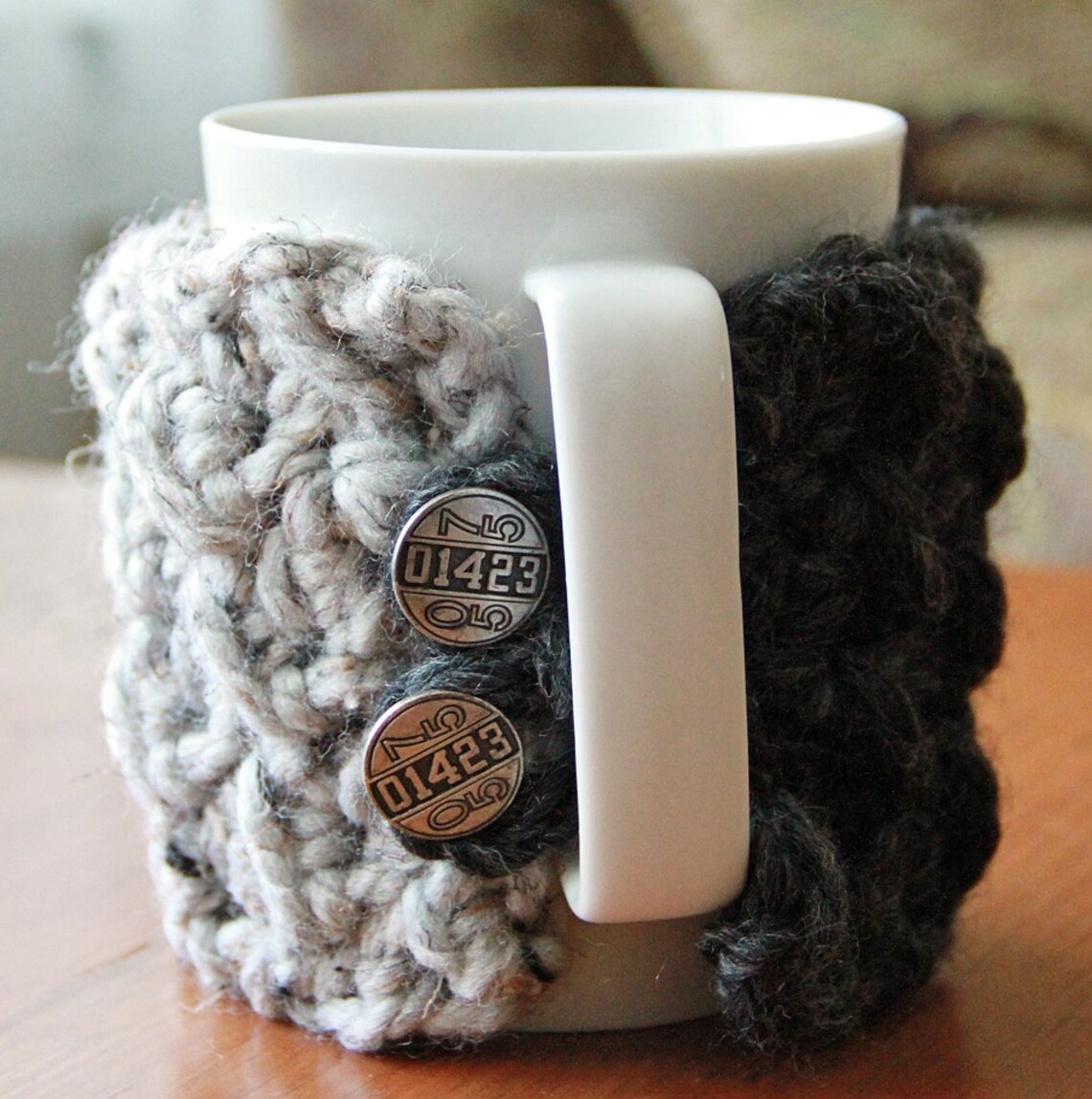 Woodland Crochet Coffee Cozy Pattern Fast and Easy Crochet | Etsy