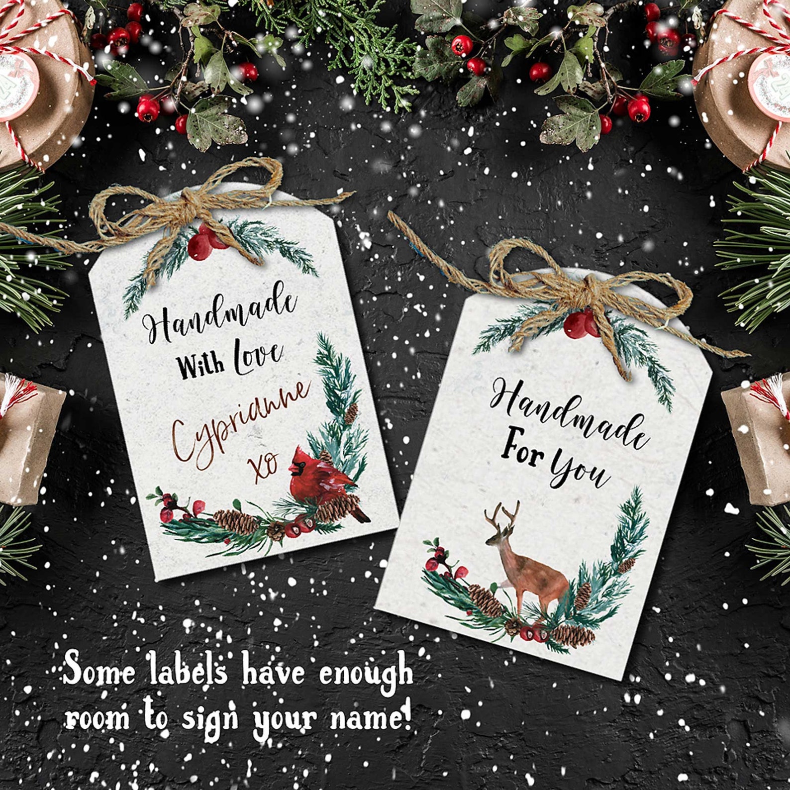 Printable Gift Tags for Handmade, Crochet, Knit, Sewn, Baked Items ...