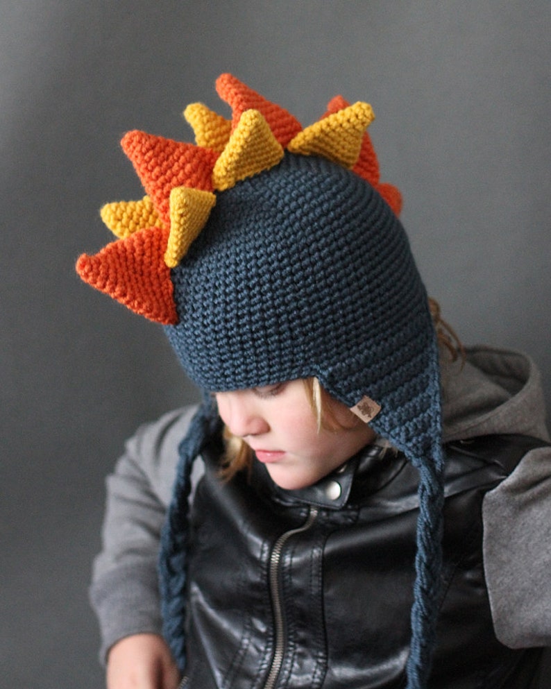 Crochet Dinosaur Hat Pattern for Kids and Adults Make This - Etsy