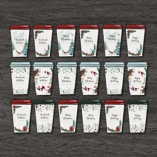 Tall Cup Cozy Display Card PRINTABLE Template Coffee Sleeve - Etsy ...