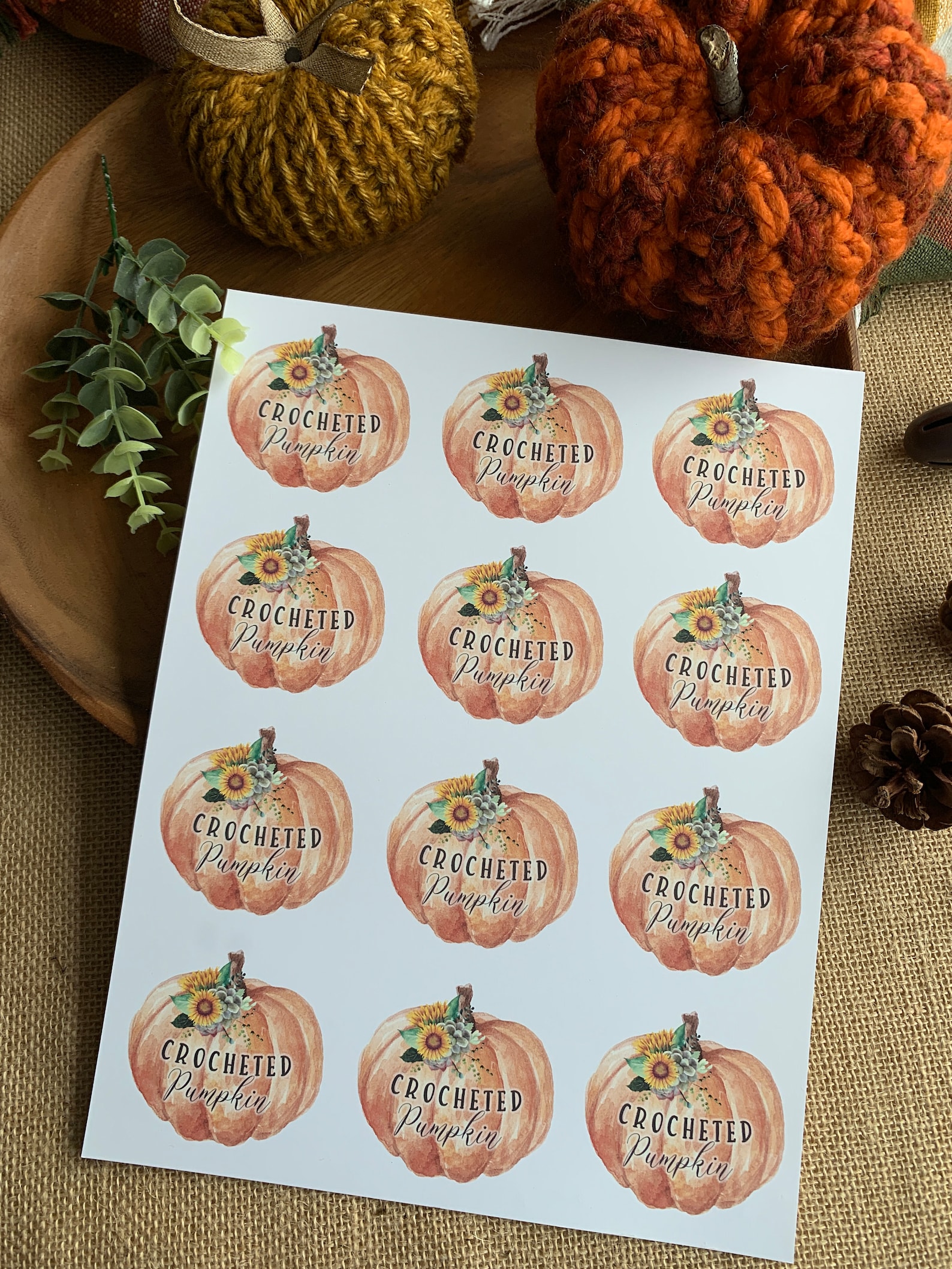Printable Crochet Tags - Printable Pumpkin Tags for Crochet and ...