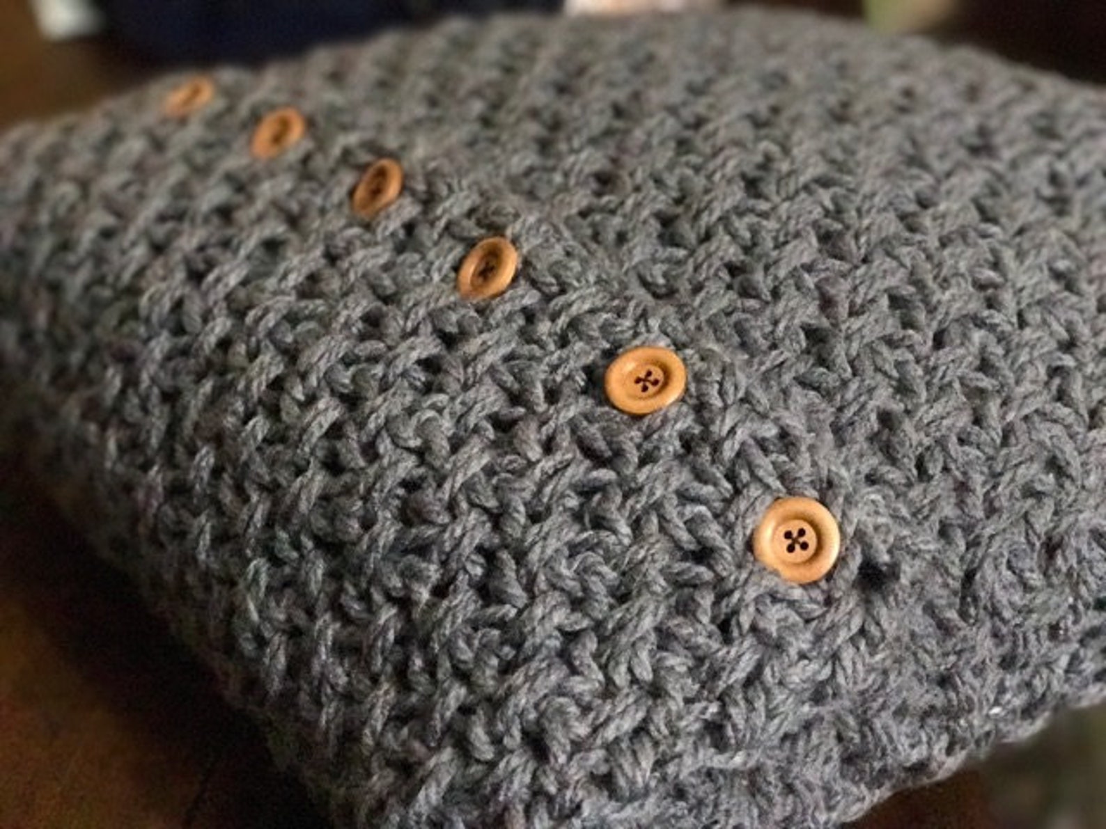 Crochet Cushion Cover Pattern - Button up Crochet Cushion Cover Pattern ...