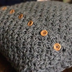 Crochet Cushion Cover Pattern - Button up Crochet Cushion Cover Pattern ...