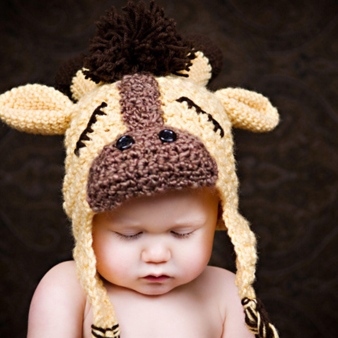 Giraffe Crochet Hat Pattern for Baby - Sweet Slumber Giraffe Hat ...