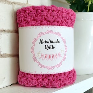 Printable Dishcloth/washcloth Wrappers for Crochet, Knit and Handmade ...