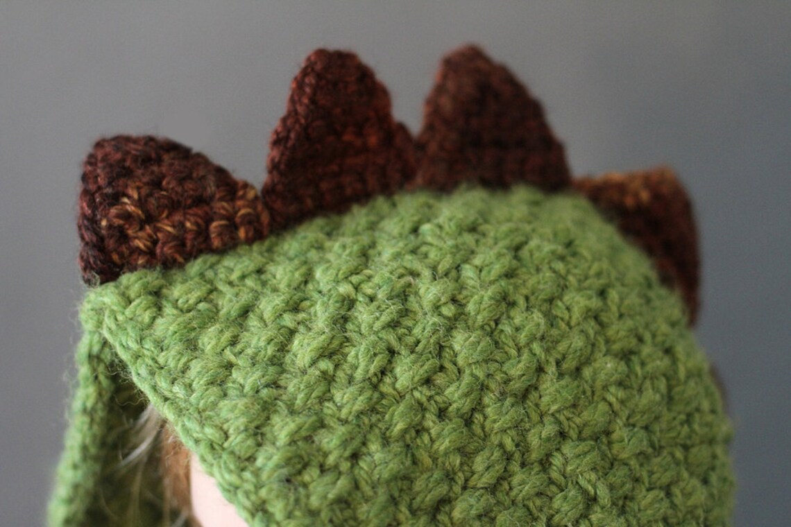 Crochet PATTERN Hooded Dino Cowl Crochet Hood Pattern Includes Sizes 1 ...