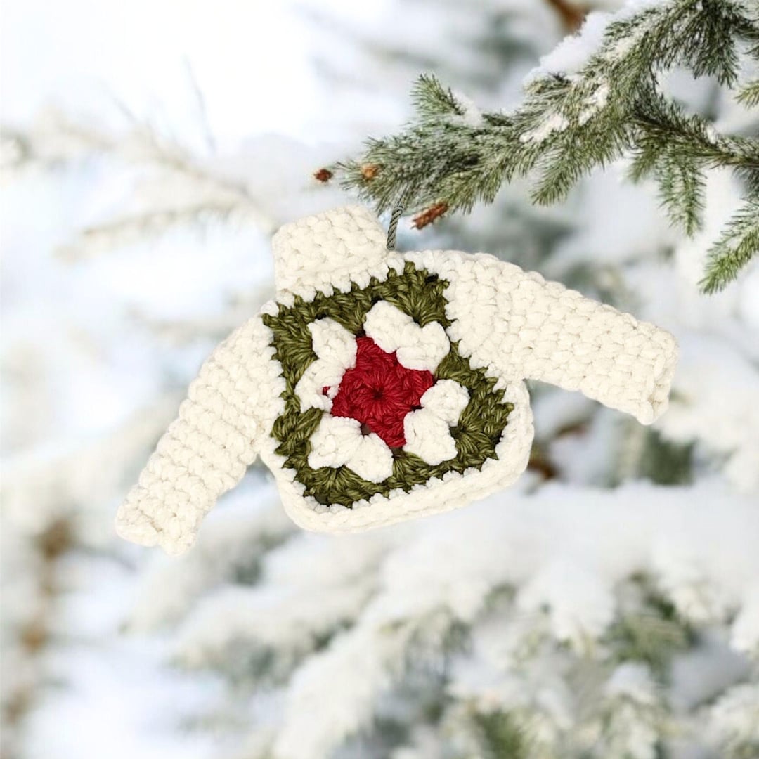 Christmas Crochet Pattern - Crochet Granny Square Christmas Sweater ...