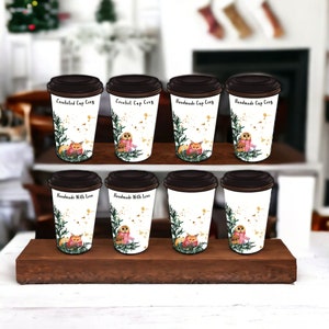 Cup Cozy Printable Coffee Cup Template Cardboard Sleeve Display ...