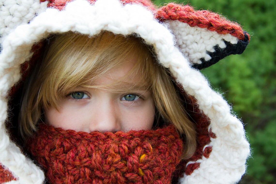Crochet Cowl and Hood Pattern This Crochet Fox Cowl and Hood Pattern ...