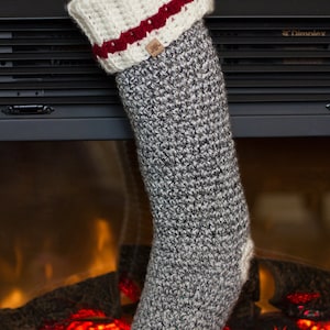 Crochet Christmas Stocking Pattern Polar Ridge Christmas Stocking ...