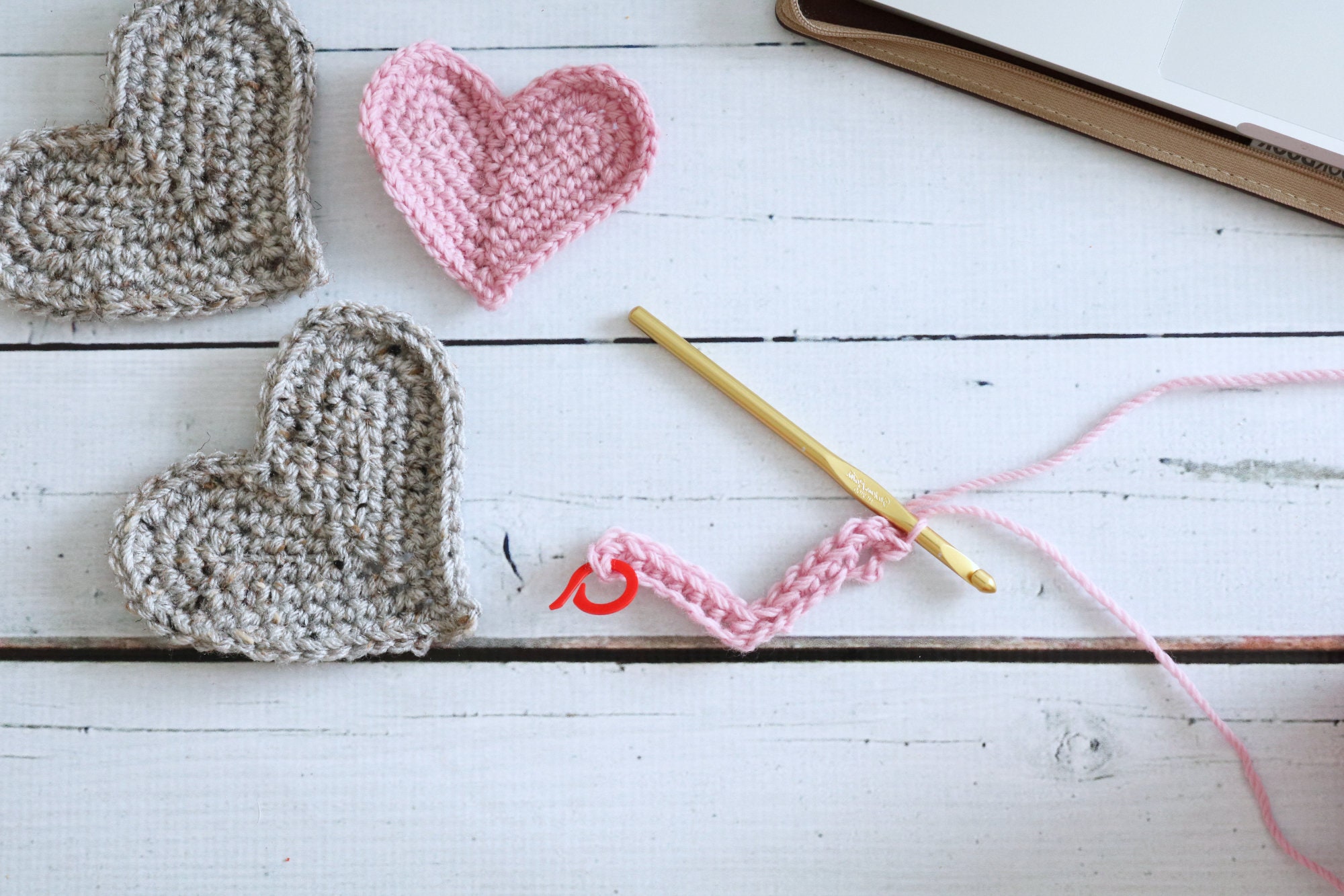 Crochet Heart Pattern Easy Crochet Heart Pattern With Video | Etsy