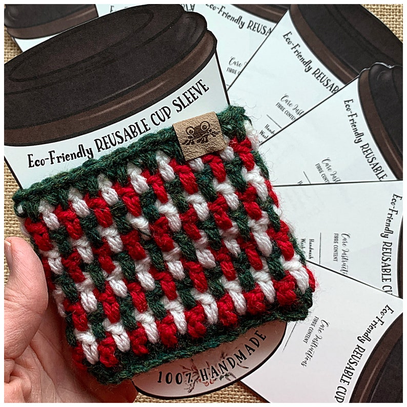 Christmas Cup Cozy Printable Coffee Cup Template Christmas - Etsy