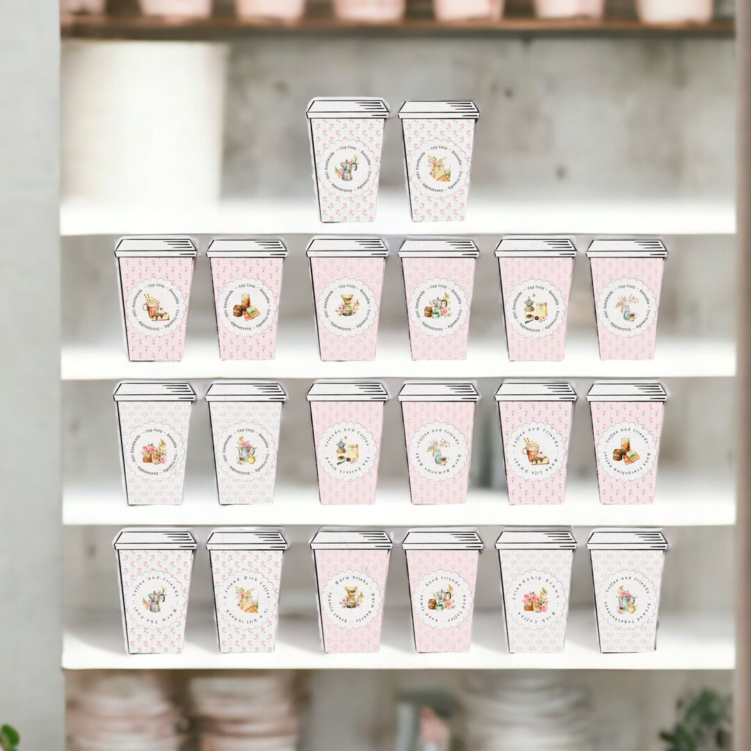 Printable Coffee Sleeve Display Inserts Templates Friendship Theme ...