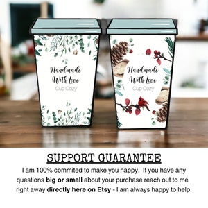 Holiday Cup Cozy Printable Coffee Cup Template - Cardboard Coffee ...