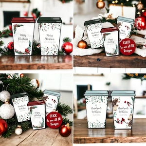 Holiday Cup Cozy Printable Coffee Cup Template - Cardboard Coffee ...